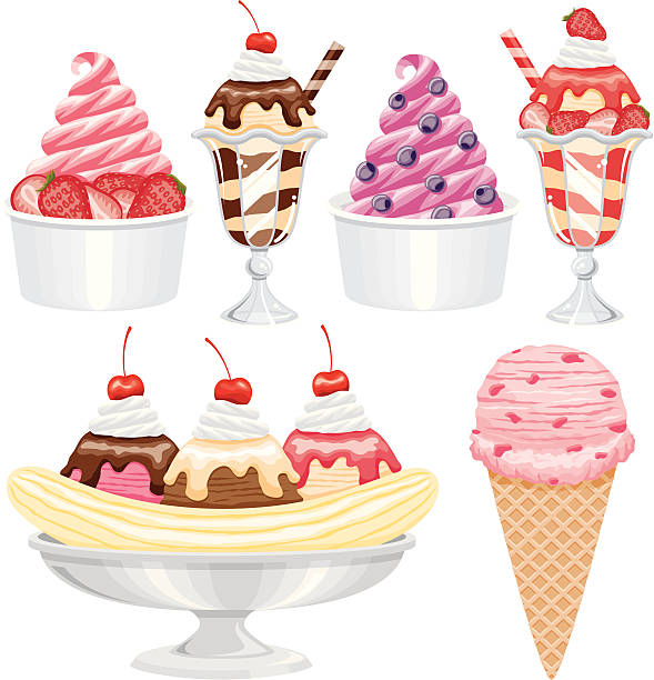 21 600 Ice Cream Sundae Stock Illustrations Royalty Free Vector