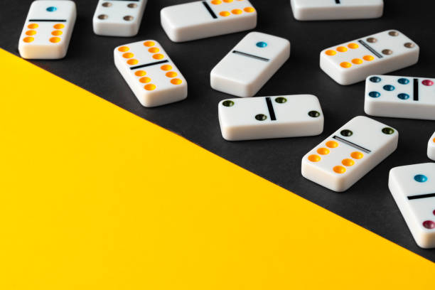 Free Stock Photo of Row of Yellow Dominoes Stacked Together | Download ...