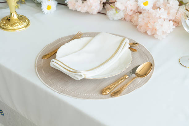 Free Stock Photo of Elegant napkin arrangement on dinner table ...