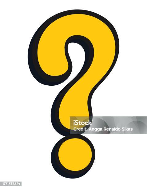 Dessin Animé De Symbole De Point Dinterrogation Isolé Sur Blanc