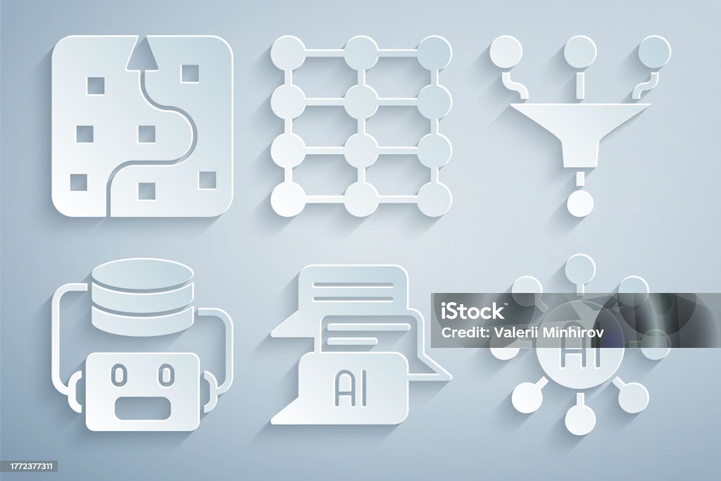 Set Chat Bot Funnel Or Filter Artificial Intelligence Robot Neural