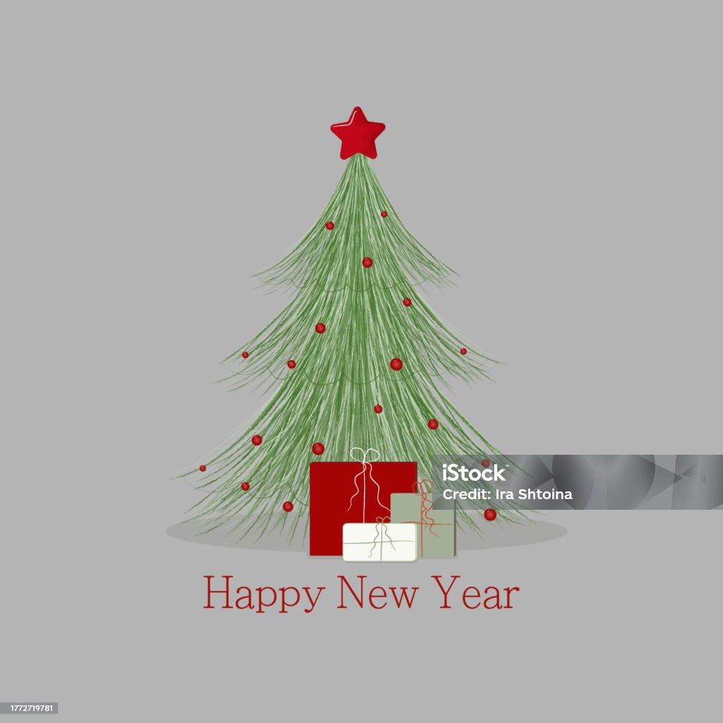 Winter Postcards Christmas Card Happy New Year Card Stock Illustration