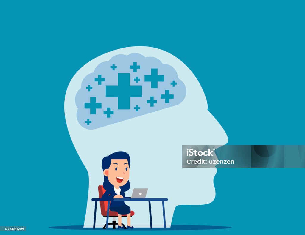 Ilustración De Pensamiento Positivo De Los Empleados Concepto De