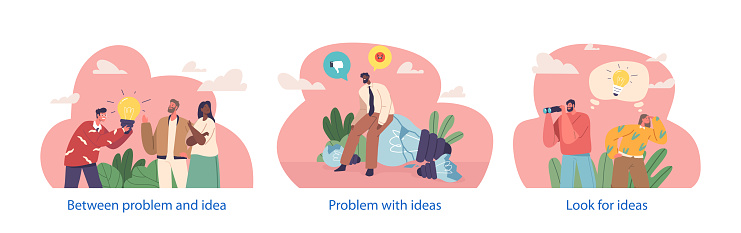 Isolated Elements With Characters Undergoing Idea Crisis Unable To ... Isolated Elements With Characters Undergoing Idea Crisis Unable To ...