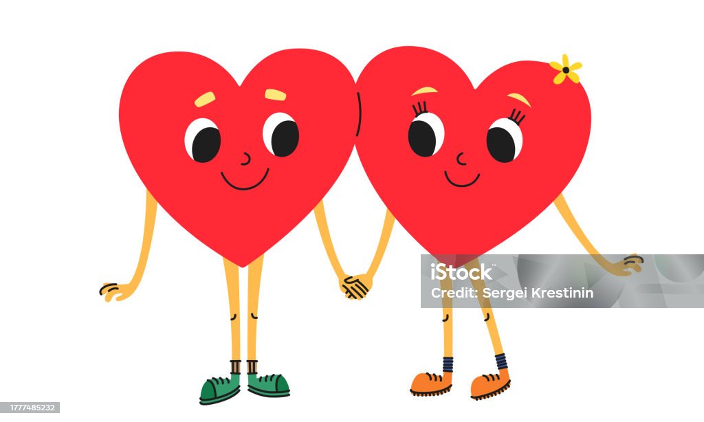 Two Hearts Holding Hands Stock Illustration - Download Image Now ... Two Hearts Holding Hands Stock Illustration - Download Image Now ...