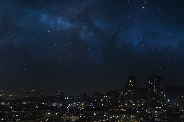 Free Stock Photo of A city at night with stars in the sky | Download ...