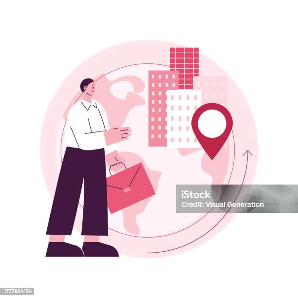 Occupational Migration Abstract Concept Vector Illustration Stock