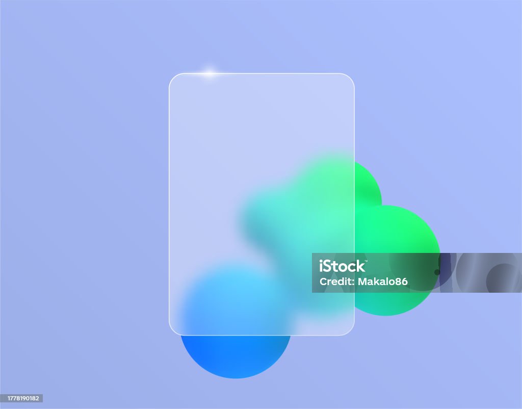 Blur Glass Effect Frame Stock Illustration Download Image Now Abstract Backgrounds Balloon