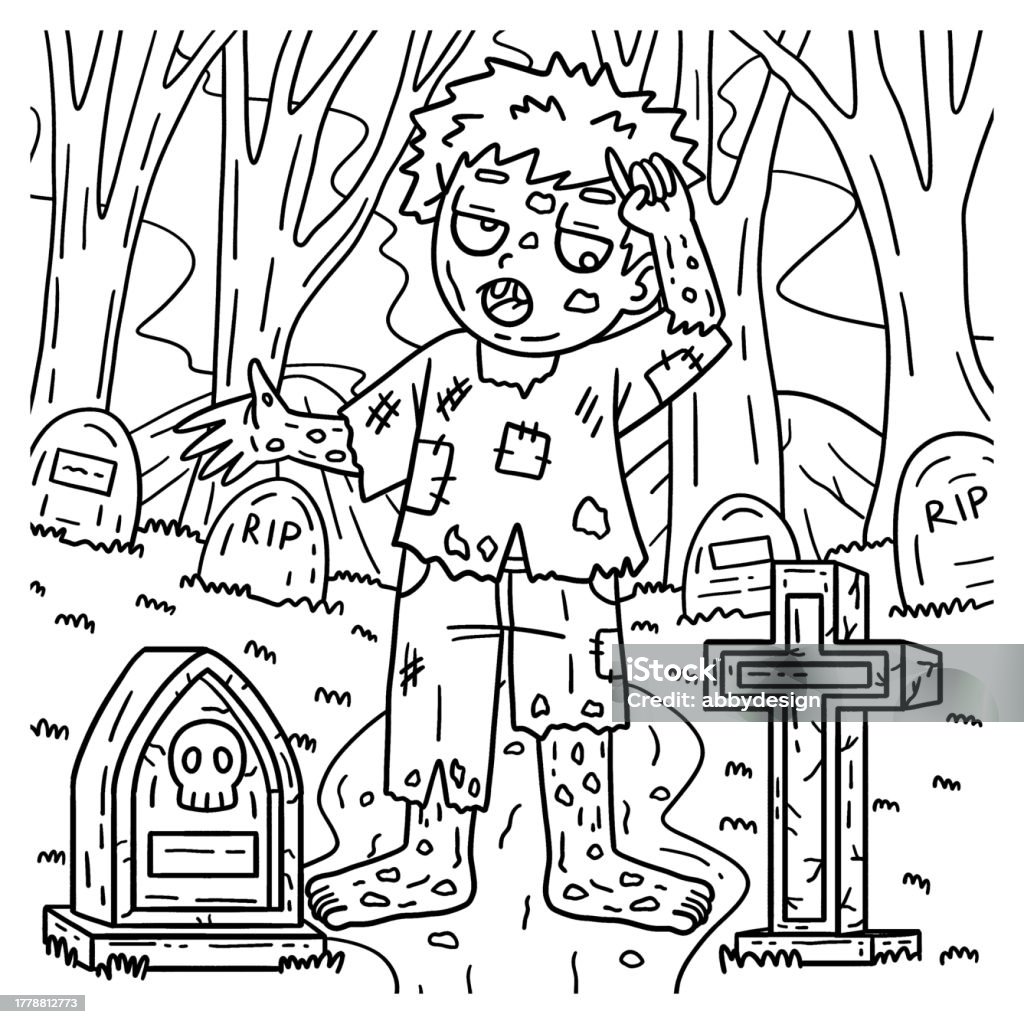 Coloriages Zombie Dans Un Cimetière Pour Les Enfants Vecteurs libres de ... Coloriages Zombie Dans Un Cimetière Pour Les Enfants Vecteurs libres de ...