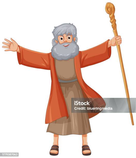 Personnage De Bande Dessinée De Moïse Une Illustration Dhistoire