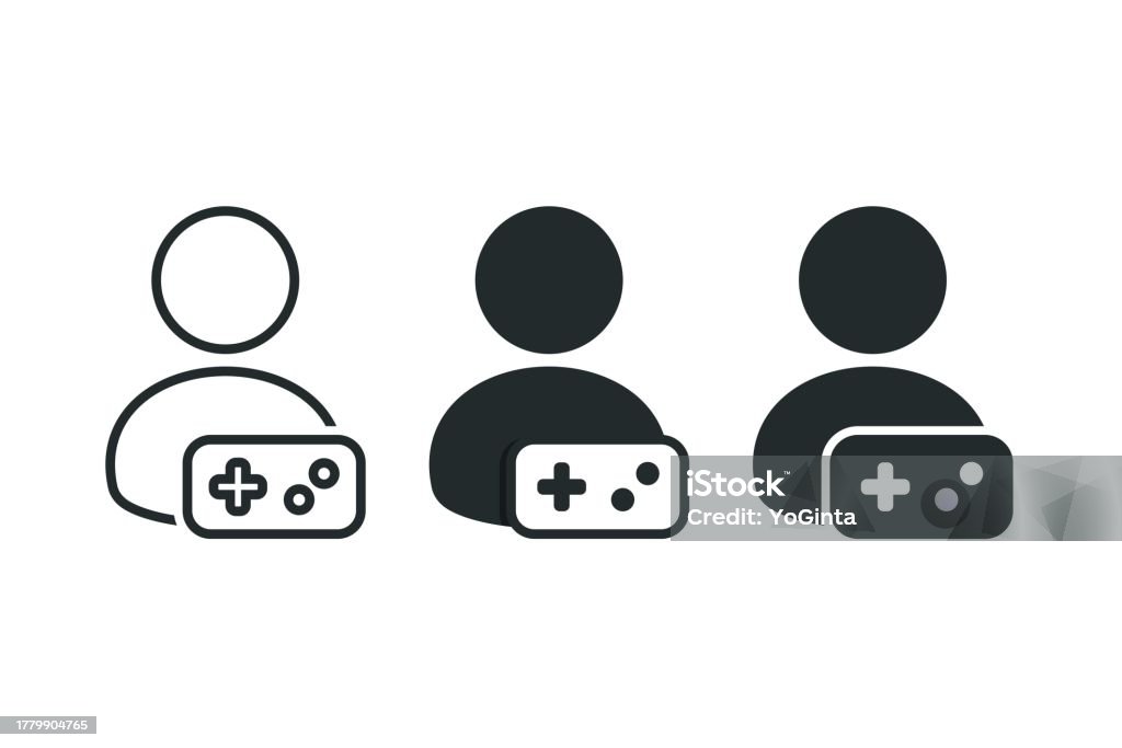 Ilustración de Persona Con El Icono Del Gamepad Vector De Ilustración y ... Ilustración de Persona Con El Icono Del Gamepad Vector De Ilustración y ...