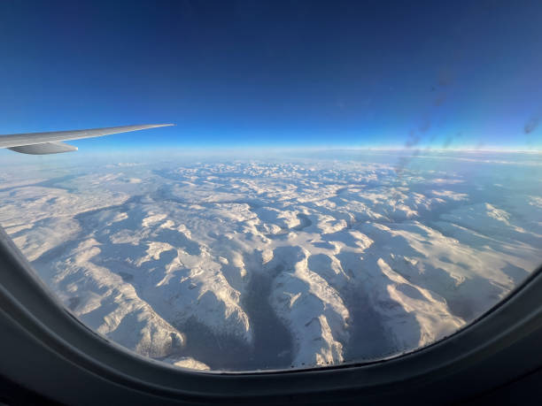 Free Stock Photo of Aerial View of Snow Covered Mountains From Airplane ...