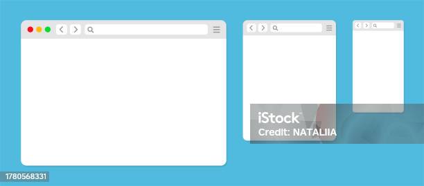 Browser Window Web Elements Design Template With Browser Window For Mobile Device Design Browser