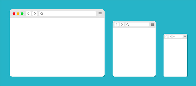 Browser Window Web Elements Design Template With Browser Window For Mobile Device Design Browser