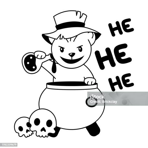 Secret Potion Stock Illustration Download Image Now Bear Cauldron Doodle Istock