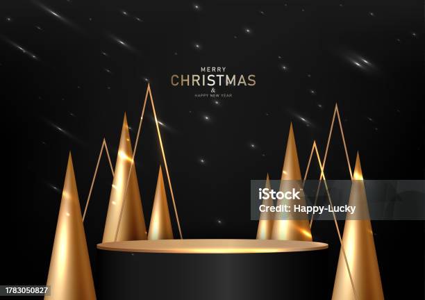 Konsep Podium Panggung Natal Untuk Produk Dengan Pohon Abstrak Hujan ... Konsep Podium Panggung Natal Untuk Produk Dengan Pohon Abstrak Hujan ...