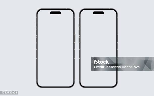 Mockup Ponsel Template Smartphone Mock Up Vektor Telepon Ilustrasi
