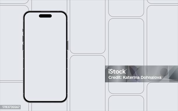 Mockup Ponsel Template Smartphone Mock Up Vektor Telepon Ilustrasi