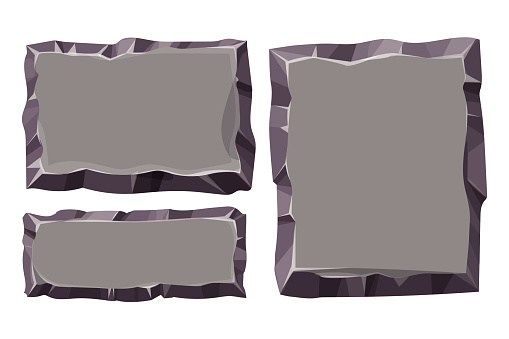 Set Stone Game Menu Panels Textured Ui Frames Interface Template In