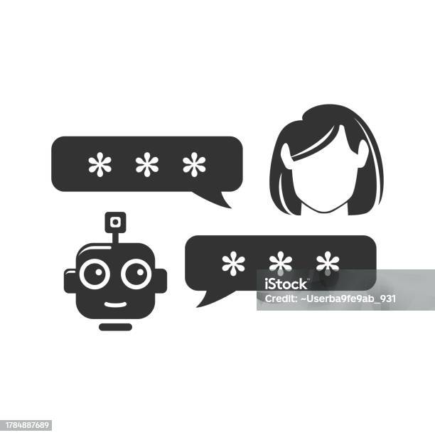Icône De Chatbot Avec Femme Isolée Sur Fond Propre Icône De Chatbot