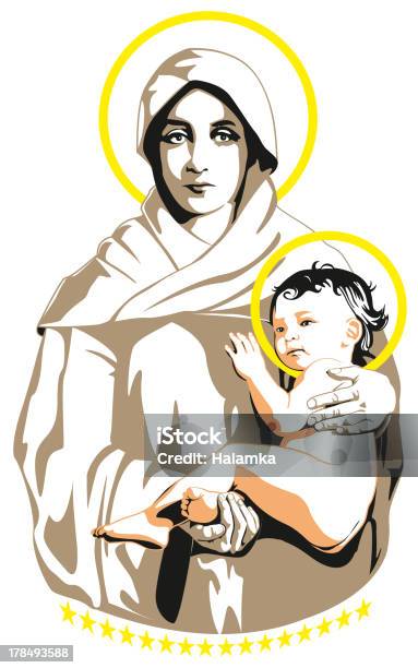 Mary 최종 예수스 마리아에 대한 스톡 벡터 아트 및 기타 이미지 마리아 명랑한 아기 Istock