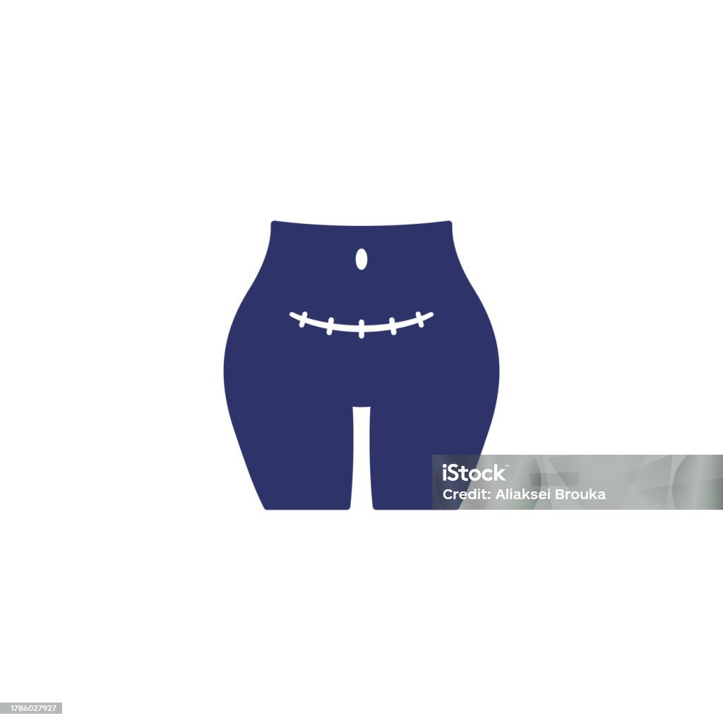 Cesarean Section Icon On White Stock Illustration Download Image Now Abdomen Adult