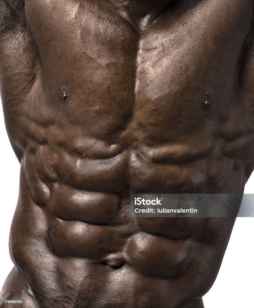 Foto De Forte Bodybuilder Com Perfeita Abs Os Ombros Os Tríceps Bíceps