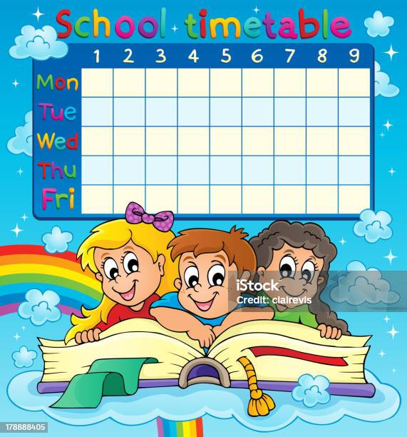 School Timetable Thematic Image 7向量圖形及更多一週圖片 一週 人 個人備忘錄 Istock