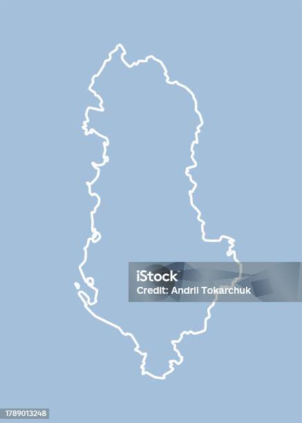 Vector Outline Map Albania Line Border Country Stock Illustration ... Vector Outline Map Albania Line Border Country Stock Illustration ...