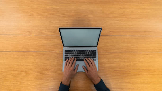 Free Stock Photo of Overhead shot of person using laptop | Download ...