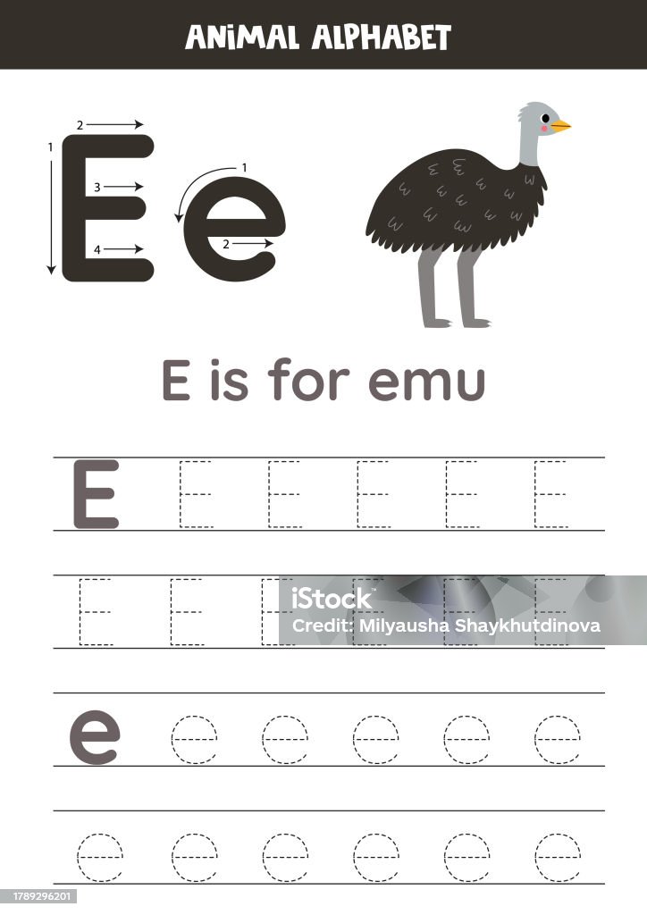Tracer Les Lettres De Lalphabet Pour Les Enfants Alphabet Animal E ... Tracer Les Lettres De Lalphabet Pour Les Enfants Alphabet Animal E ...