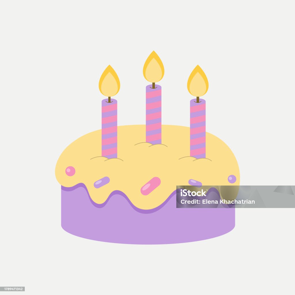 Birthday Cake With Candles Stock Illustration Download Image Now