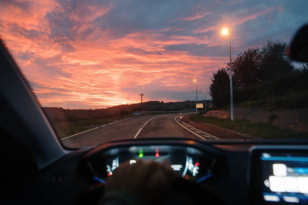 Free Stock Photo of Sunset seen from inside a car | Download Free ...