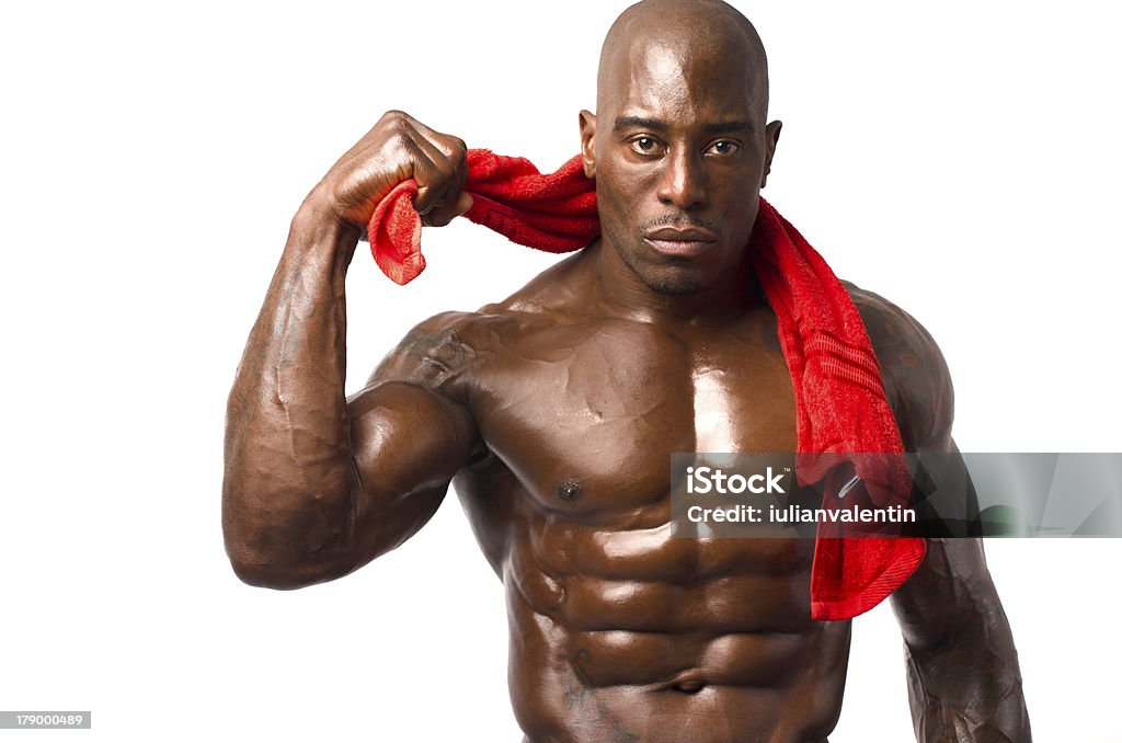 Foto De Forte Bodybuilder Com Perfeita Abs Os Ombros Os Tríceps Bíceps