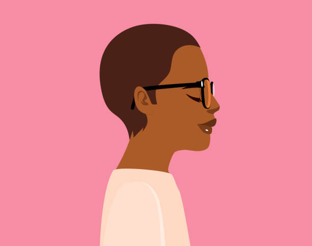 Free Stock Photo of Backlit profile of a woman with eyeglasses ...