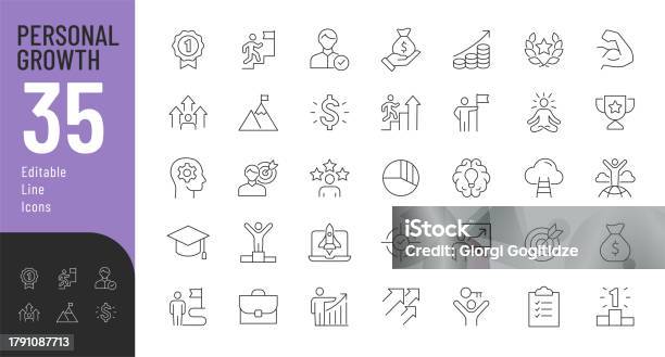 Personal Growth Line Editable Icons Set Stock Illustration - Download ... Personal Growth Line Editable Icons Set Stock Illustration - Download ...
