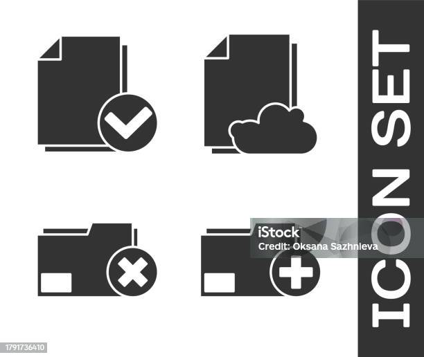 Set Add New Folder Document And Check Mark Delete Folder And Cloud ... Set Add New Folder Document And Check Mark Delete Folder And Cloud ...