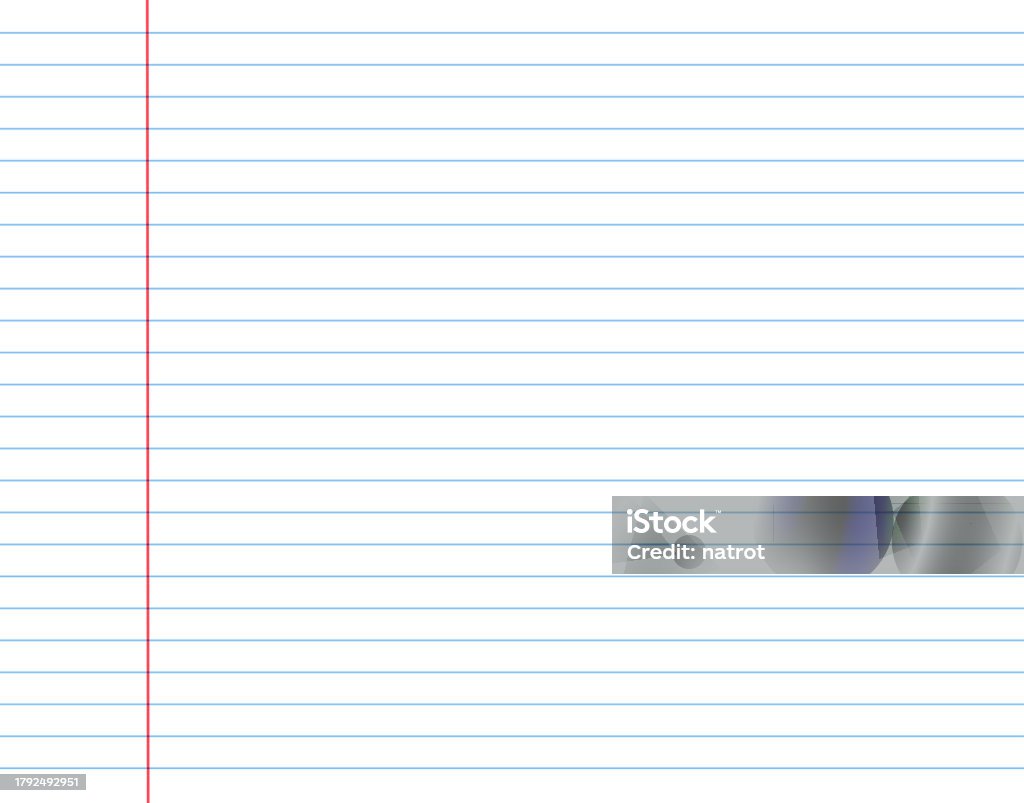 Notebook Paper Background Lined Notebook Paper Stock Illustration