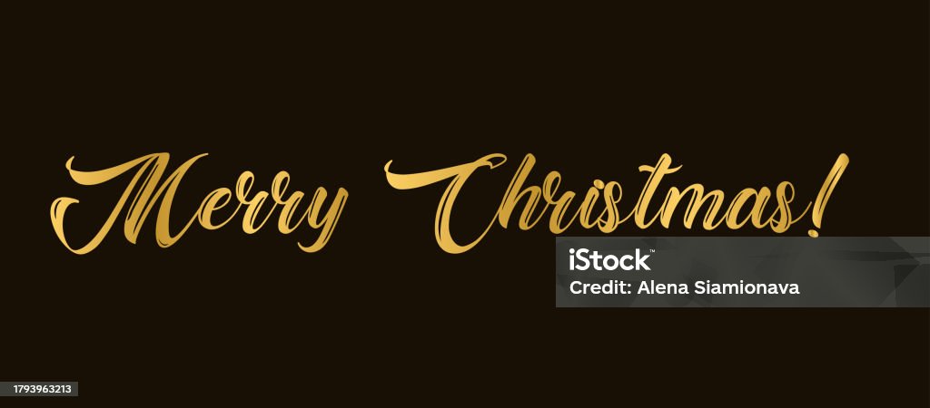 Merry Christmas Quote For Card Hand Drawn Modern Calligraphy Vector