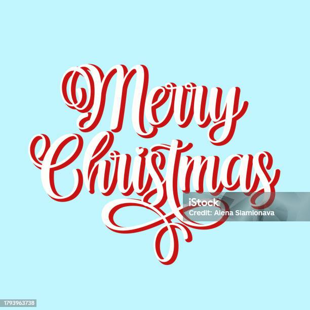 Merry Christmas Quote For Card Hand Drawn Modern Calligraphy Vector