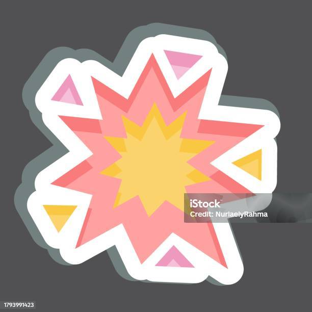 Ledakan Stiker Terkait Dengan Simbol Pertambangan Desain Sederhana