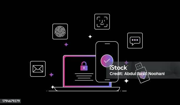 Multifactor Authentication Illustration Mfa Illustration Vector ... Multifactor Authentication Illustration Mfa Illustration Vector ...