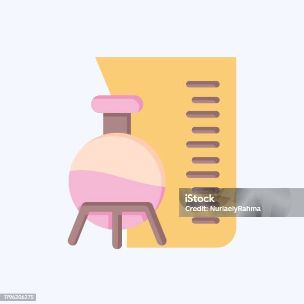 Laboratorium Ikon Terkait Dengan Simbol Racun Gaya Datar Desain