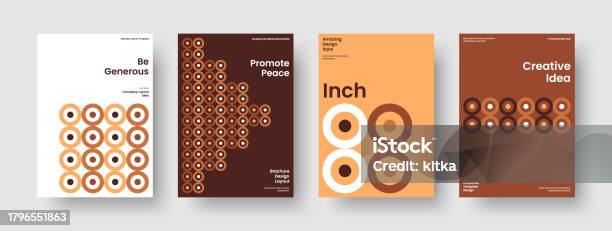 Tata Letak Flyer Terisolasi Template Sampul Buku Geometris Desain