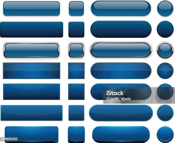 Blank Button Icon Set向量圖形及更多剪貼畫圖片 剪貼畫 圖標集 彩色影像 Istock