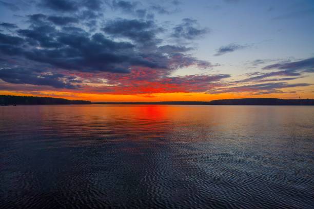 Free picture: water, dusk, red sky, dawn, reflection, lake, sunset, sky ...