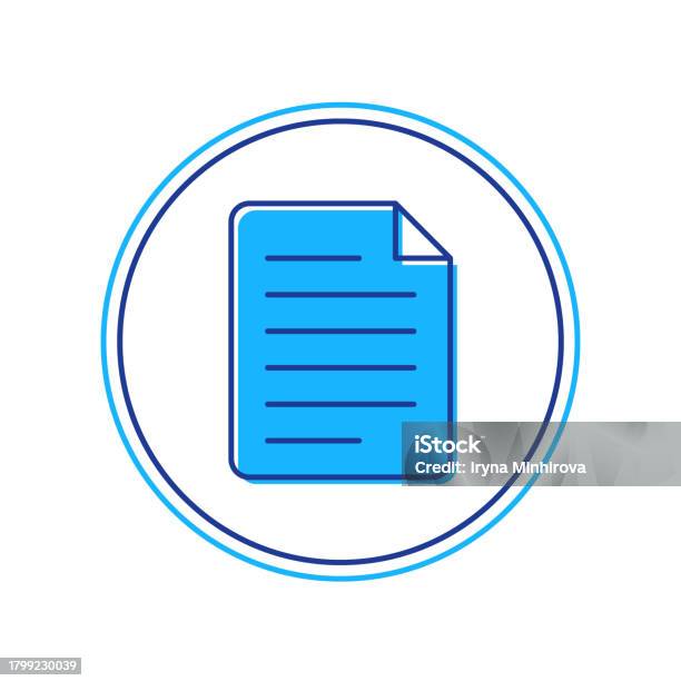 Contour Rempli Icône De Document De Fichier Isolée Sur Fond Blanc Icône