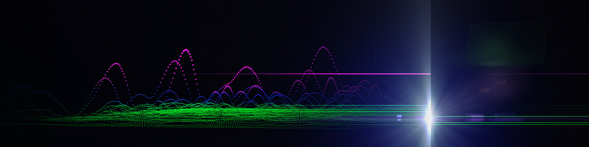 Abstract Background Color Graph From Wavy Color Graph And Blurred Lines