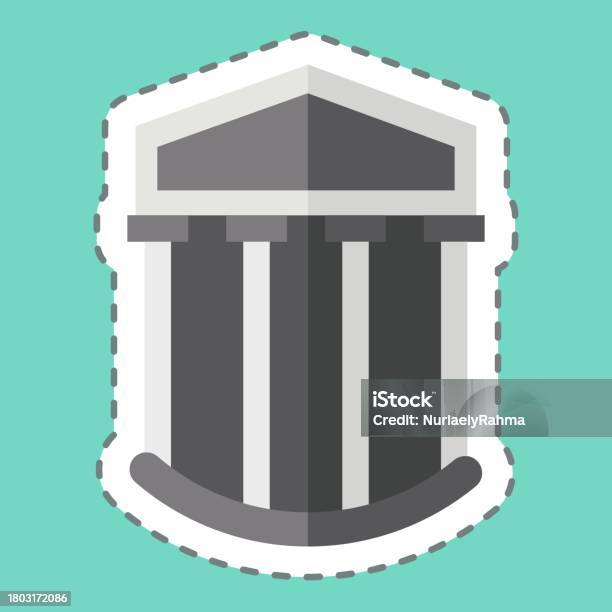 Museum Potongan Garis Stiker Terkait Dengan Stiker Garis Potong Simbol