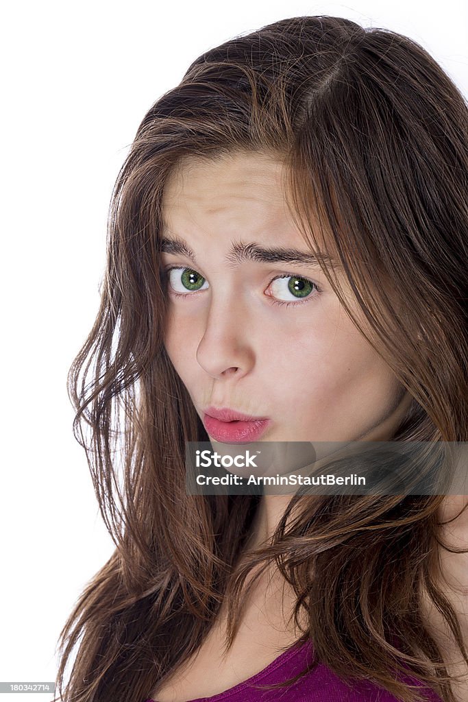 Photo Libre De Droit De Portrait Dune Jeune Fille Isolé Sur Blanc